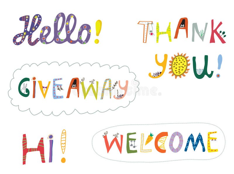 Hello and welcome stock illustration. Illustration of interesing - 50660193