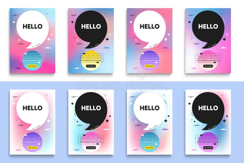 Hello Welcome Tag. Hi Invitation Offer. Poster Frame with Quote. Vector ...