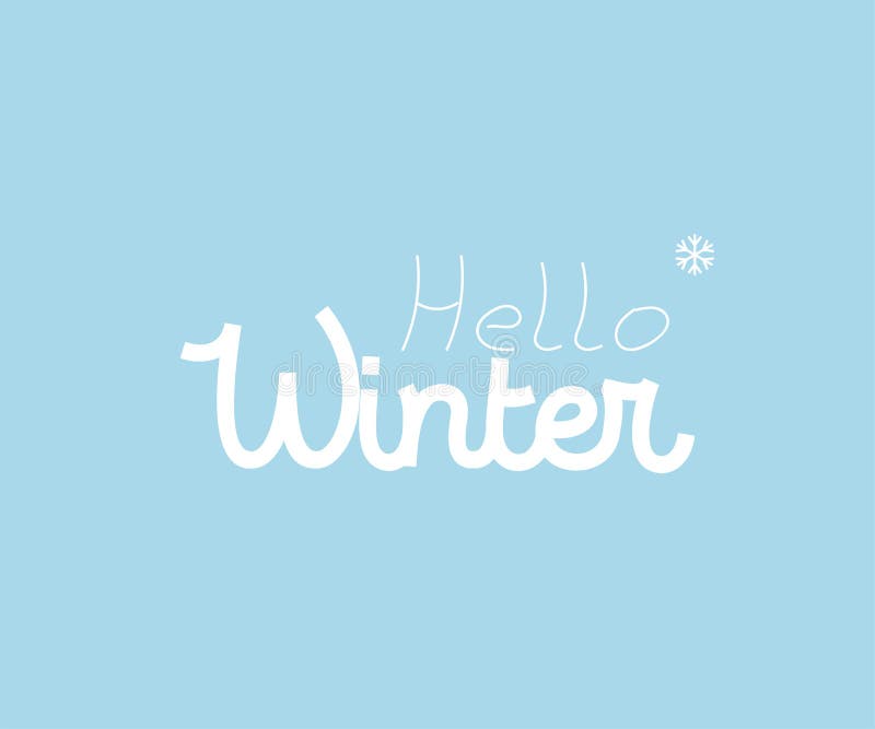 Hello Winter Banner or Poster. Greeting Card Hello Winter Stock Vector ...