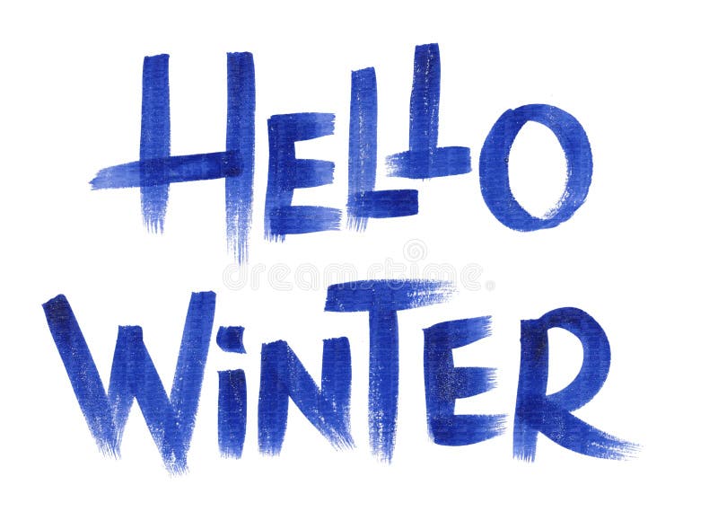 Hello Winter - Hand Lettering Inscription Text To Winter Design ...