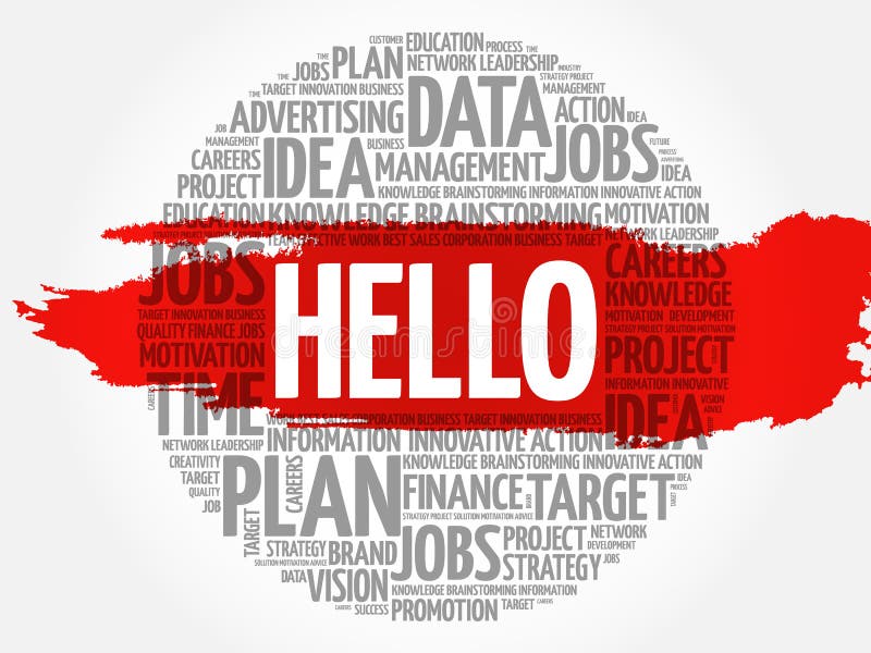 HELLO word cloud stock illustration. Illustration of meet - 206567417
