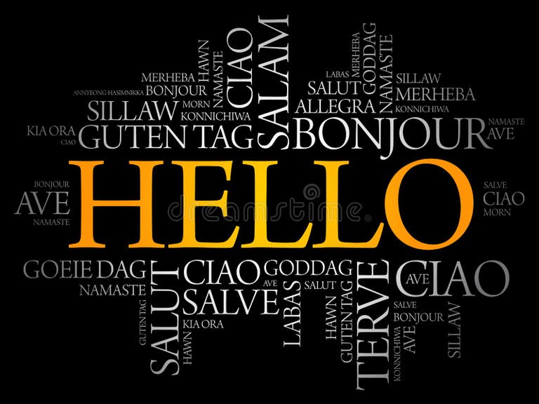 Hello Word Cloud Collage Different Languages Stock Illustrations – 450 ...