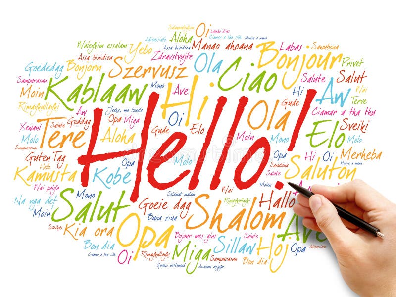 Hello Word Cloud Collage Different Languages Stock Illustrations – 421 ...