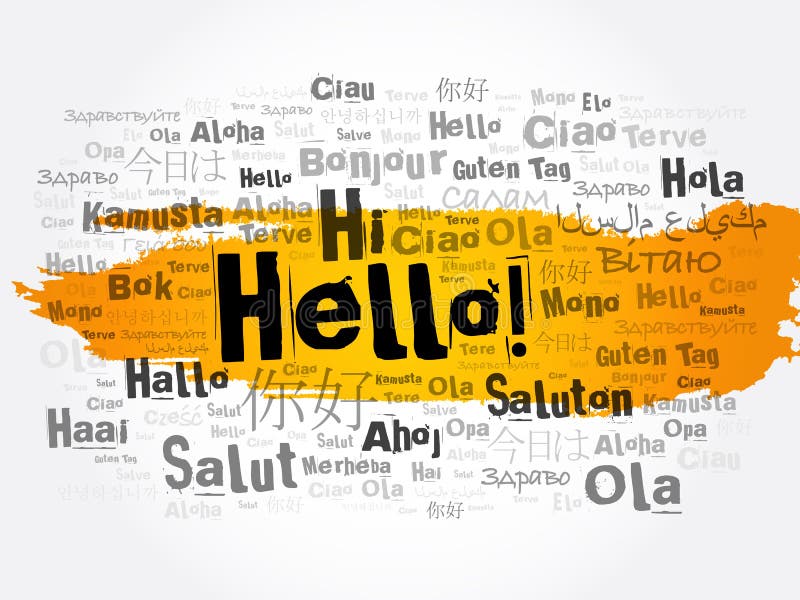 Hello Word Cloud Collage Stock Photos - Free & Royalty-Free Stock ...