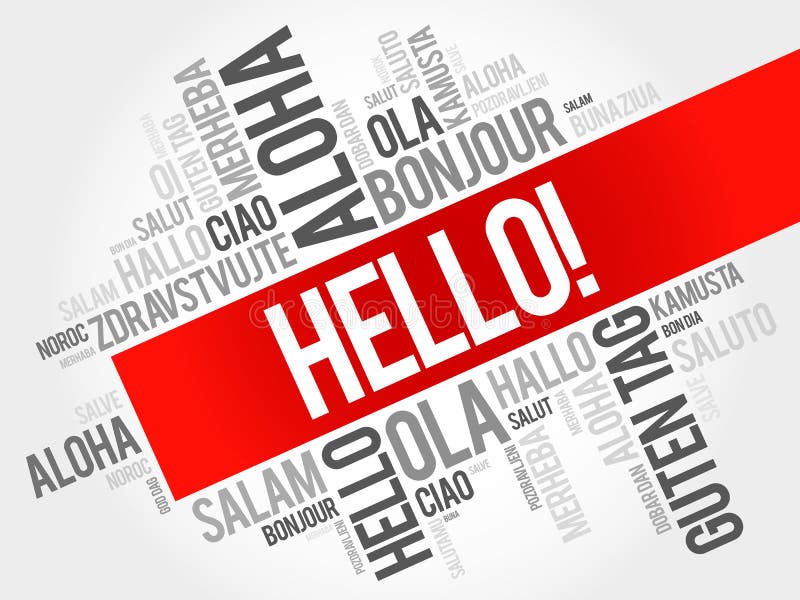 Word Hello in Different Languages, Presentation Background Stock Photo ...