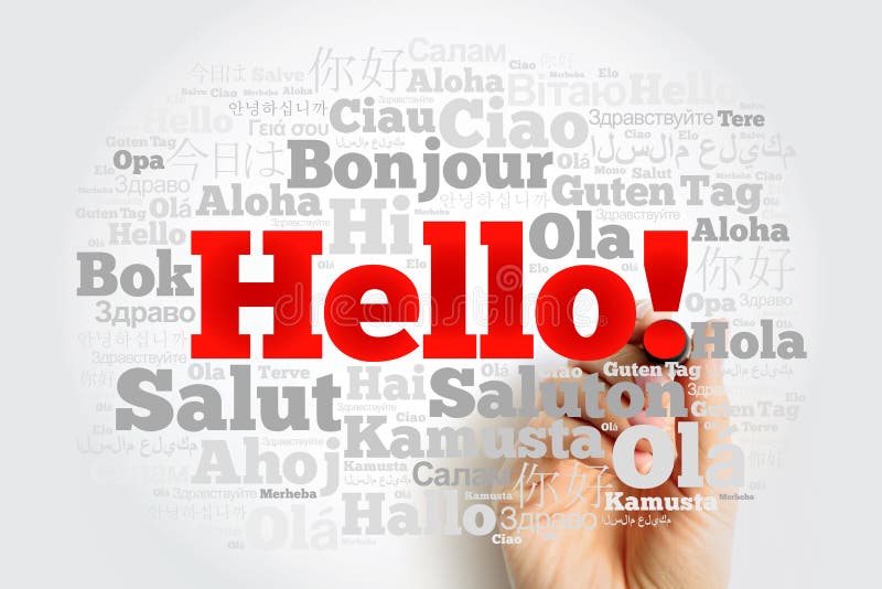 Hello Word Cloud Collage Stock Photos - Free & Royalty-Free Stock ...