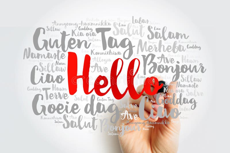 Hello Word Cloud with Marker in Different Languages of the World ...