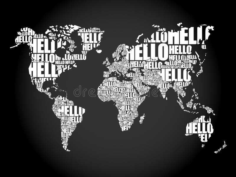 World Map Typography Word Cloud Stock Illustrations – 792 World Map ...