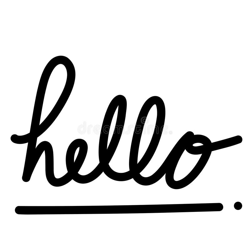 Hello, Handwriting Doodle Speech Bubble for Banners, Flyers, Posters ...