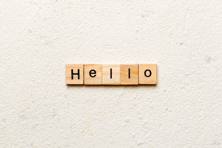 Hello Word Written on Wood Block. Hello Text on Table, Concept Stock ...