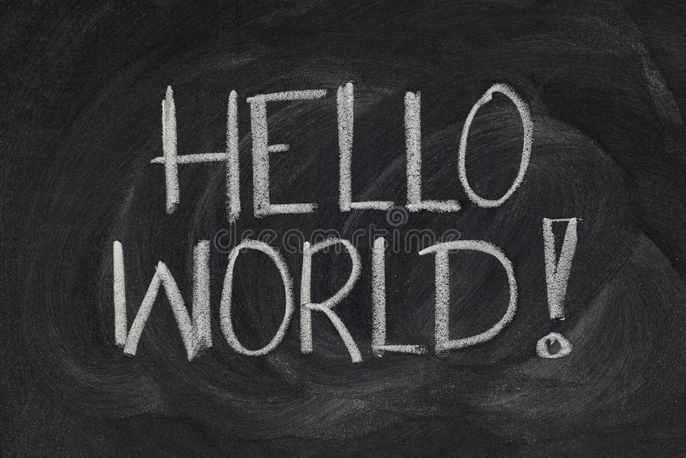 Hello, World! - First Computer Program Stock Photo - Image of hello ...