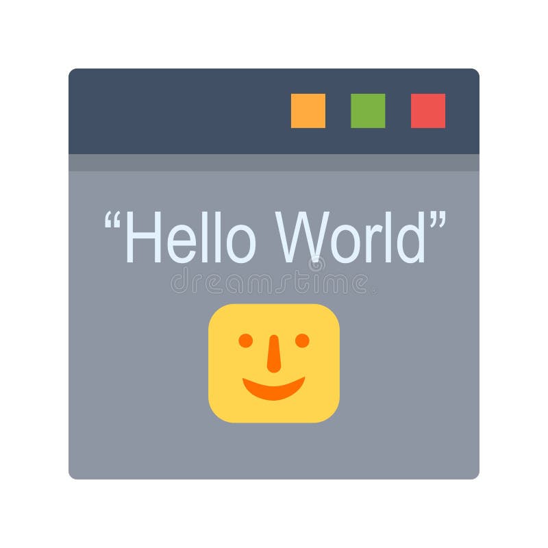Hello World Program Stock Illustration Illustration Of Data 82119185