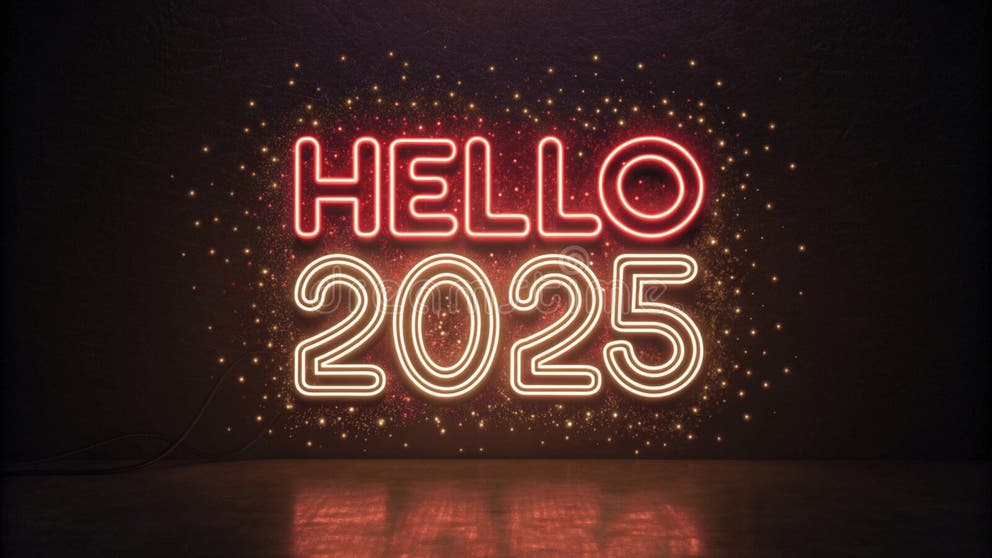 Hello 2025 a Year To Remember Stock Illustration - Illustration of ...