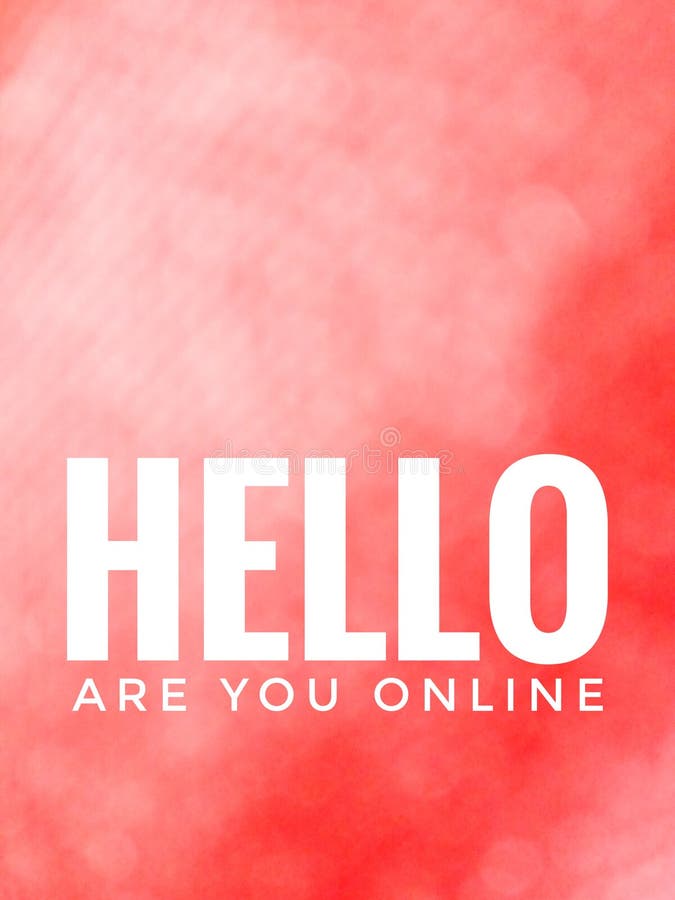 Hello are You Online Text Banner Design Illustration Stock Illustration ...