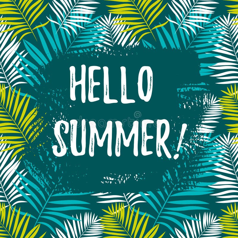 Hello summer banner stock vector. Illustration of fresh - 223874556
