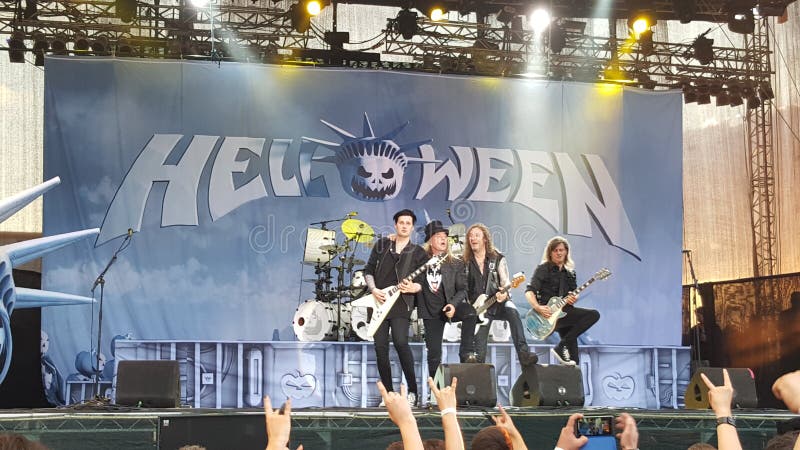 Helloween in concert editorial photo. Image of rock, light - 69008126