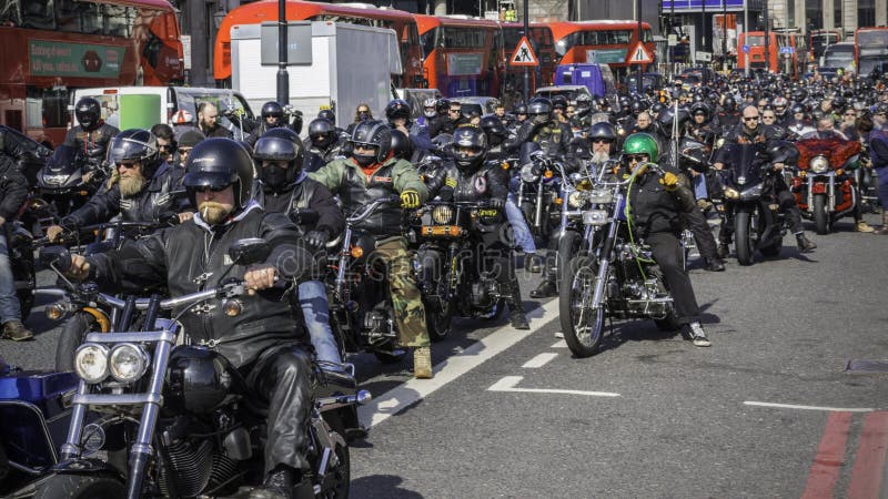 Hells Angels in London 2017 Editorial Image - Image of wheels, bikers ...