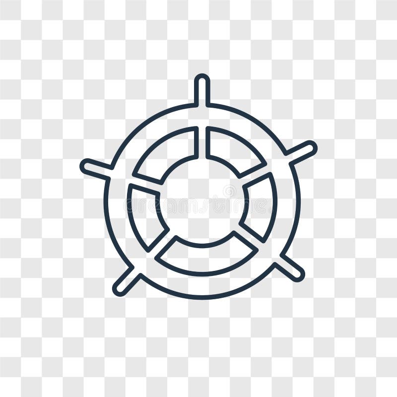 Helm Concept Vector Linear Icon Isolated on Transparent Background ...