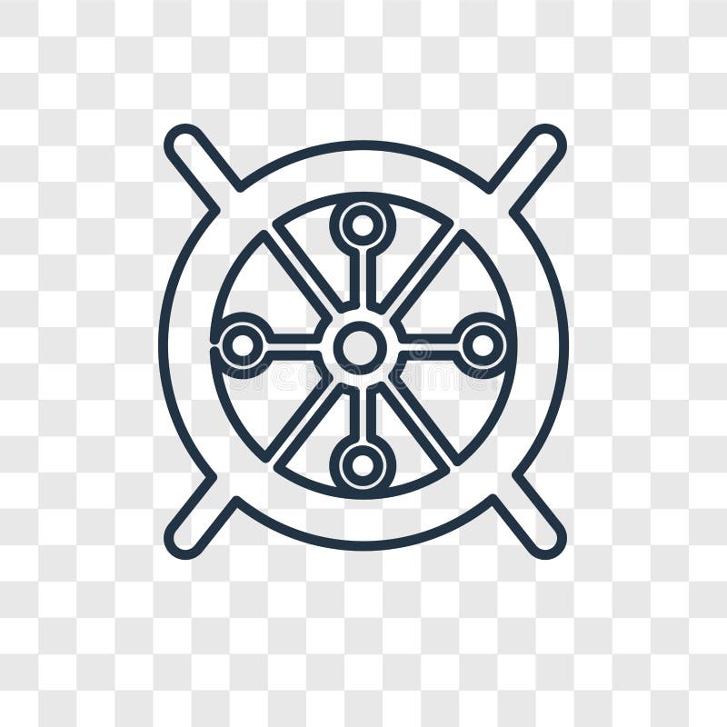 Helm Concept Vector Linear Icon Isolated on Transparent Background ...