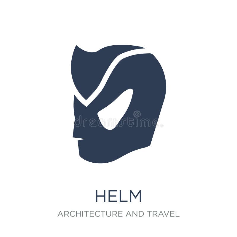 Helm Icon. Trendy Flat Vector Helm Icon on White Background from Stock ...