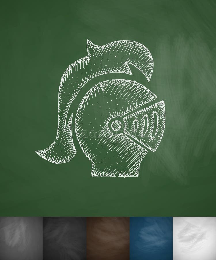 Helm Knight Icon. Hand Drawn Vector Illustration Stock Vector ...
