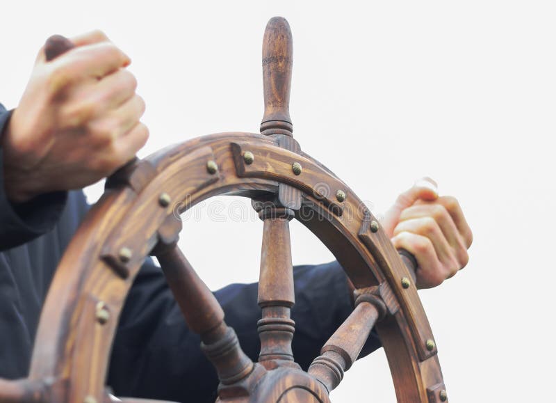 The Helm of the Ship is in Good Hands Stock Image - Image of hand ...
