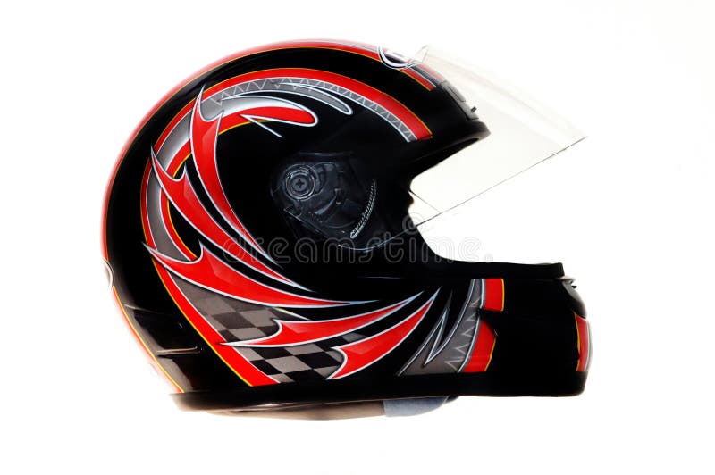 Helmet Side View stock image. Image of motorcycle, white - 6840149