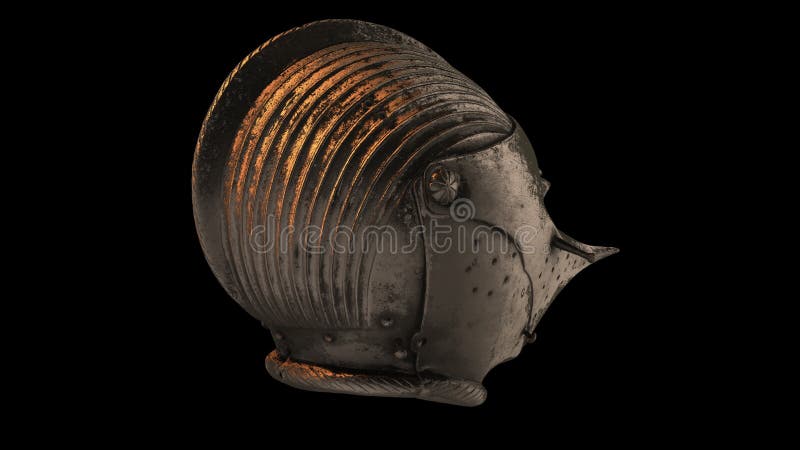 Helmet with Grotesque Visor - Zoom Out Stock Video - Video of 19th ...