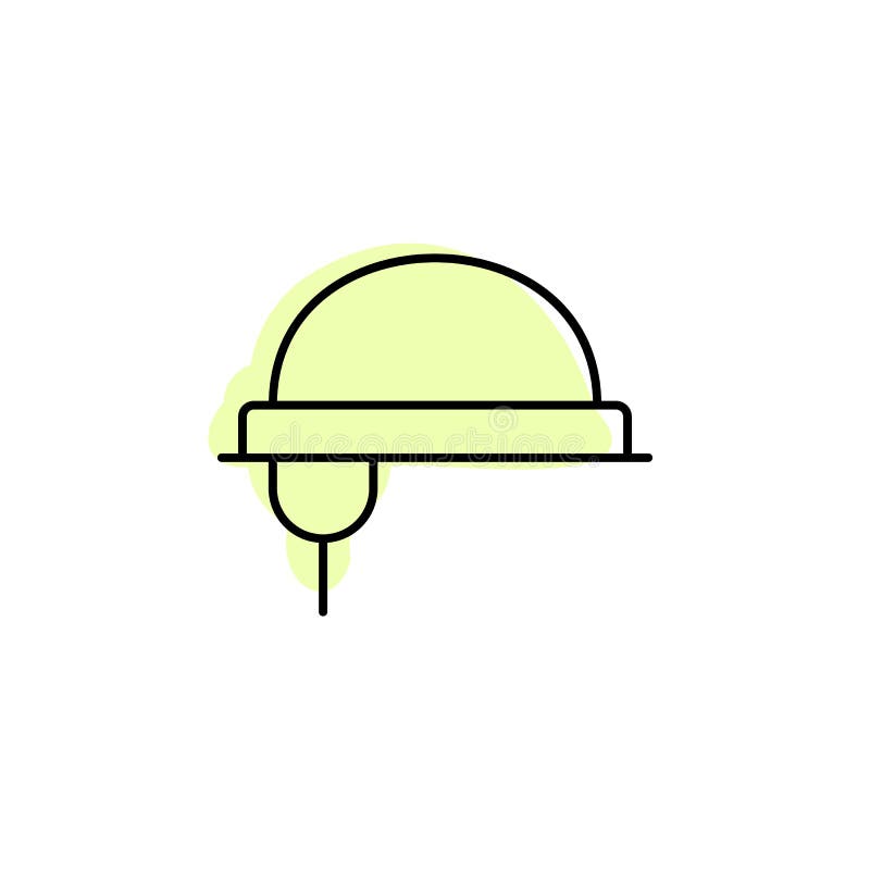 Helmet with Color Shadow Vector Icon in Construction Tools Set Stock ...