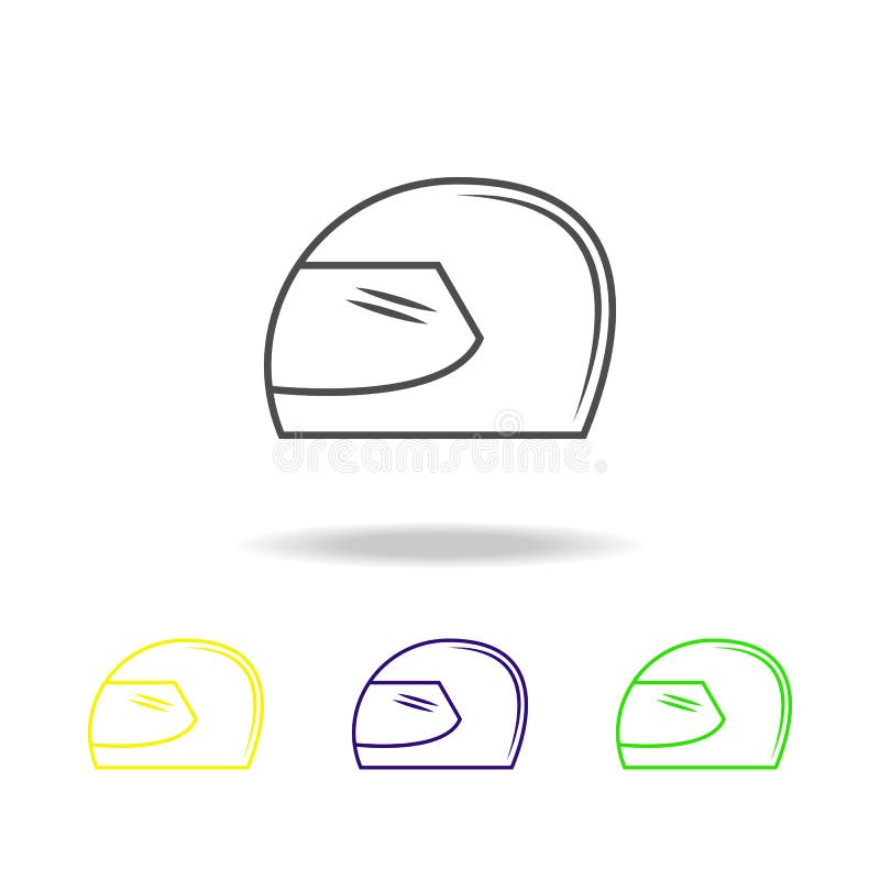 Helmet Colored Icon. Can Be Used for Web, Logo, Mobile App, UI, UX ...