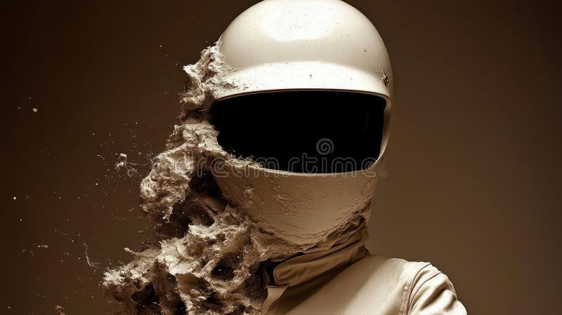 Helmet Disintegration, Abstract Art Stock Image - Image of material ...