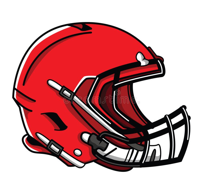Modern Football Helmet Illustration Stock Vector - Illustration of ...