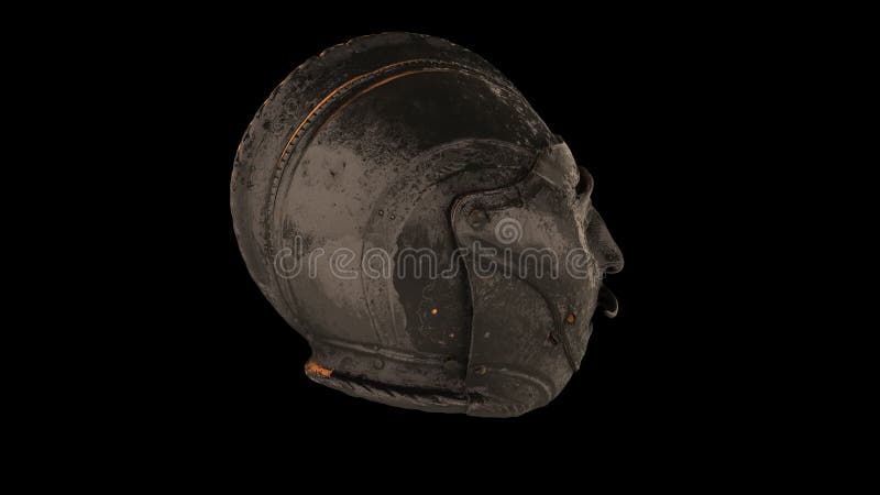 Helmet with Grotesque Visor - Zoom Out Stock Video - Video of 19th ...