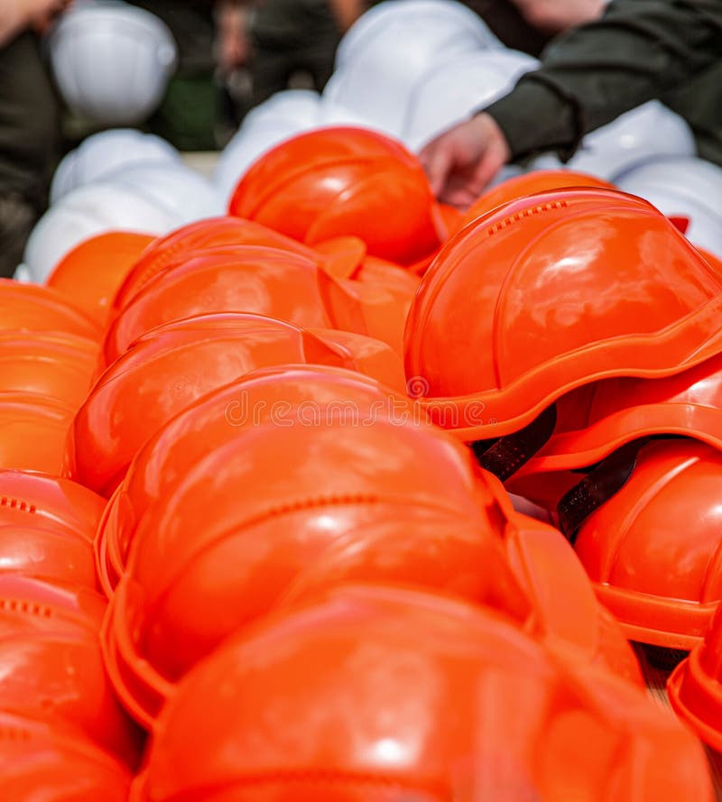 Helmet Group for Safety Working in Construction Plants. Hard Hat for ...