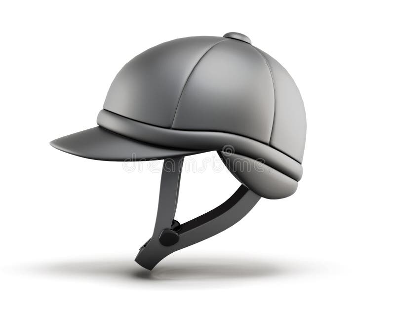 Helmet for Horseriding. Side View. 3d Render Image. Stock Illustration ...