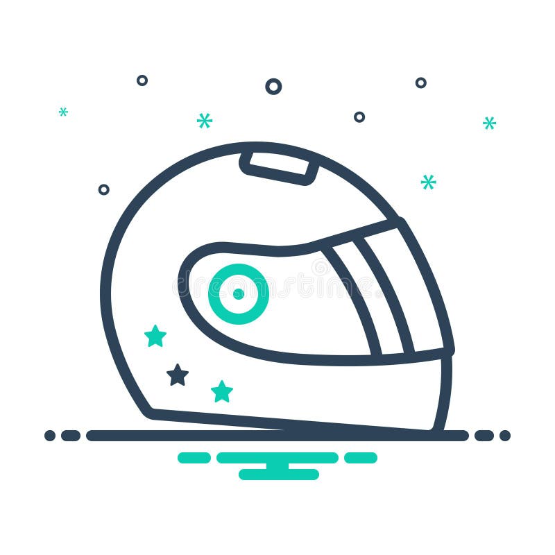 Mix Icon for Helmet, Race and Motorcycle Stock Vector - Illustration of ...