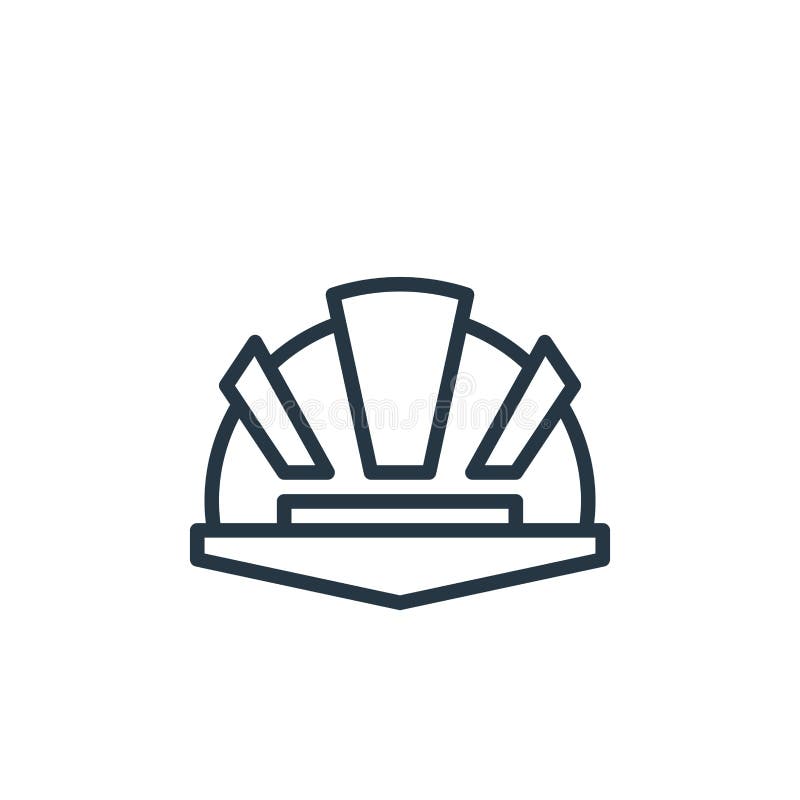 Helmet Icon Vector from Labour Day Concept. Thin Line Illustration of ...