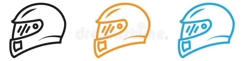 Helmet Icon Vector Logo Set Collection for Web App Ui Stock Vector ...