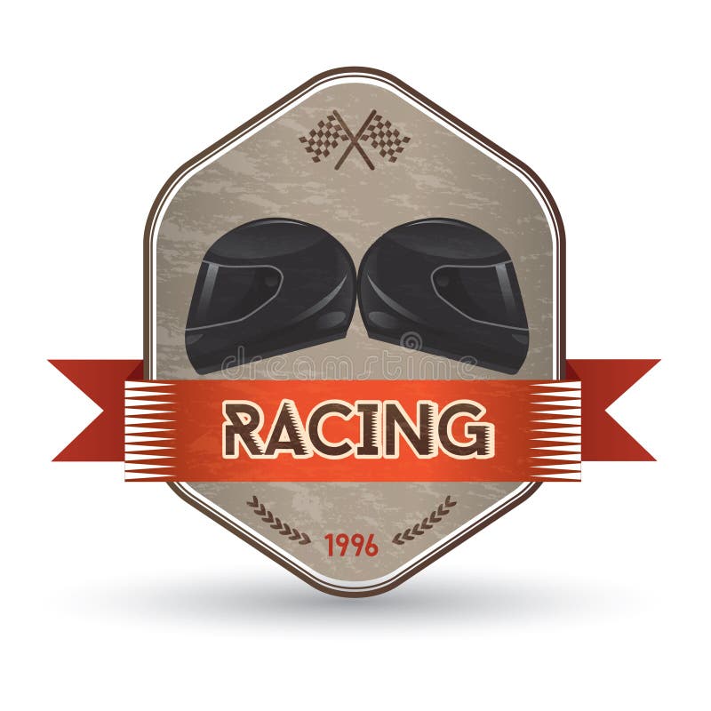 Helmet Label. Vector Illustration Decorative Design Stock Vector ...