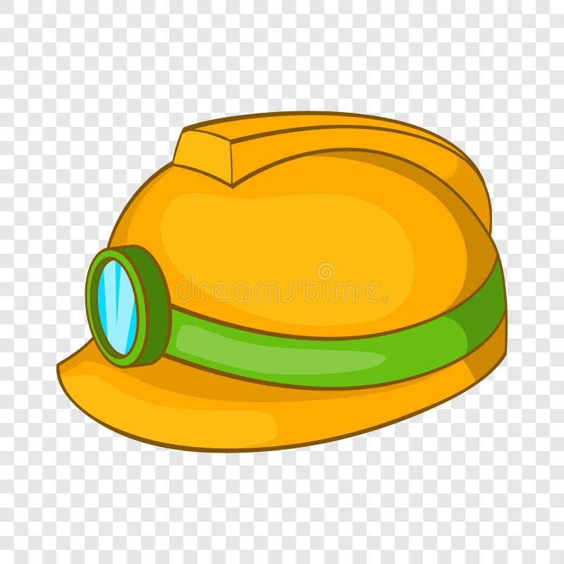 Helmet with a Light Icon, Cartoon Style Stock Vector - Illustration of ...