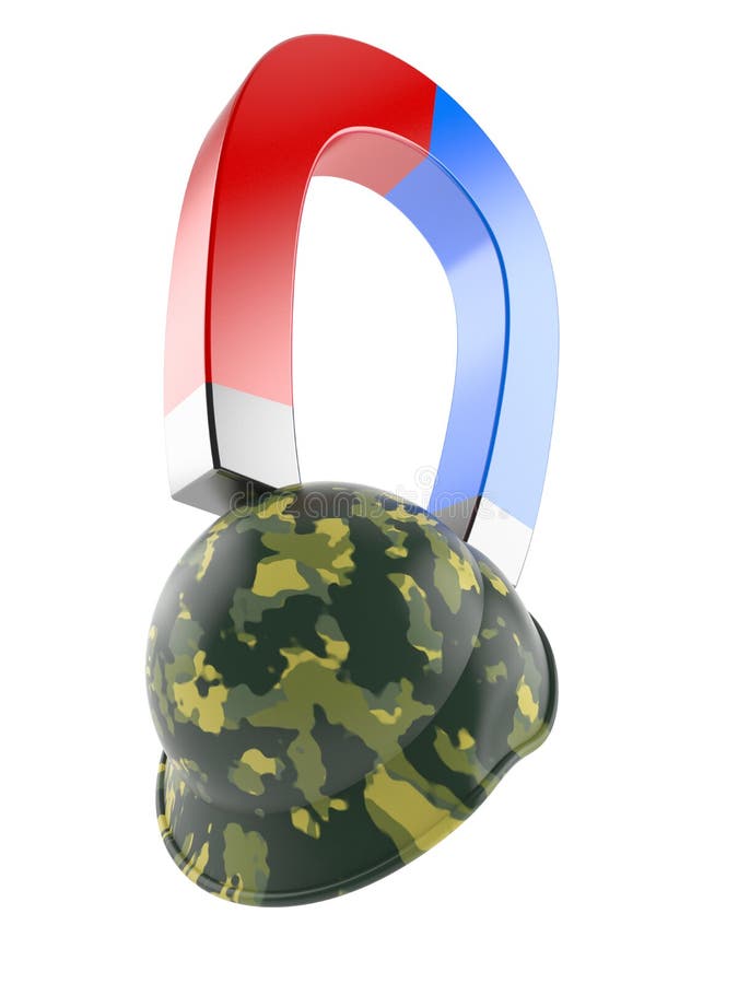 Helmet with magnet stock illustration. Illustration of army - 94592428