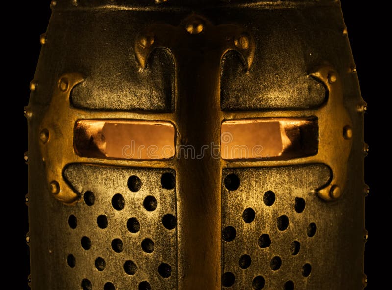 The Helmet of a Medieval Knight Stock Image - Image of europe, knight ...