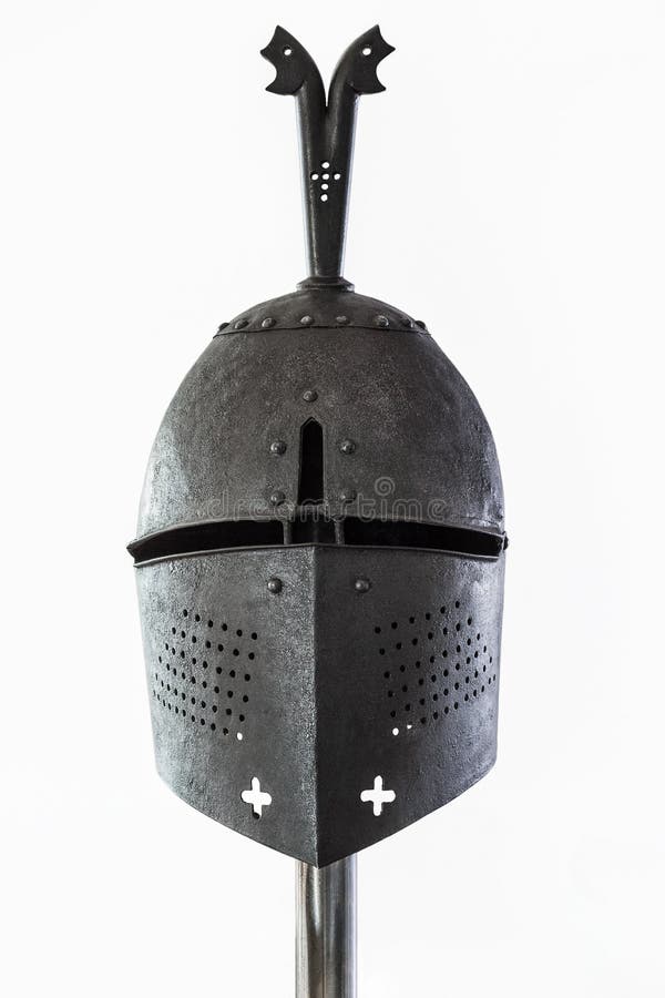 Knightly helmet stock photo. Image of dent, armour, battle - 49194798