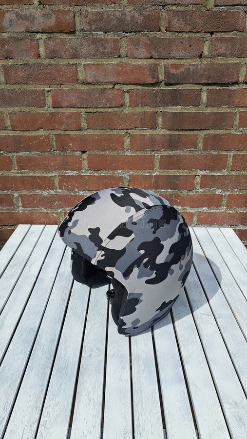 Helmet with a new skin stock image. Image of helmet - 274907765