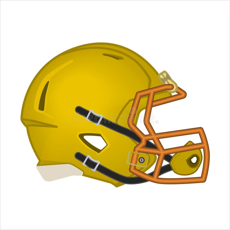Cartoon Football Helmet Side View