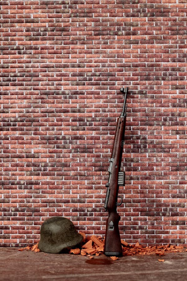 Helmet and rifle stock photo. Image of ammunition, facade - 34386848