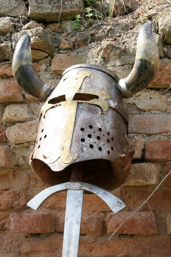 Helmet and sword stock image. Image of historic, historical - 1242663