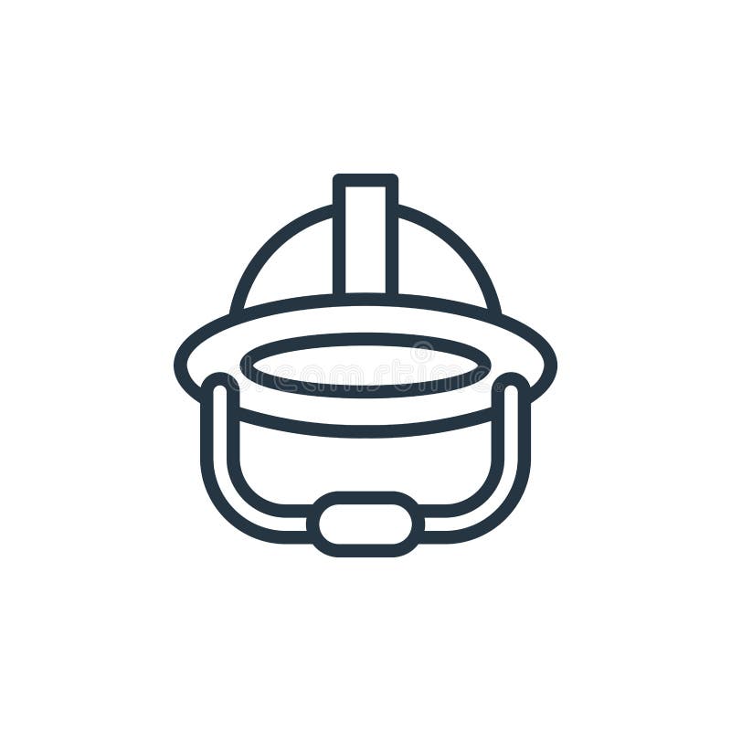 Helmet Vector Icon. Helmet Editable Stroke. Helmet Linear Symbol for ...