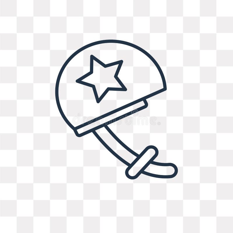 Helmet Vector Icon Isolated on Transparent Background, Linear he Stock ...