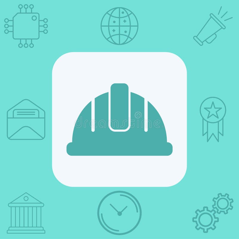 Helmet Vector Icon Sign Symbol Stock Vector - Illustration of ...